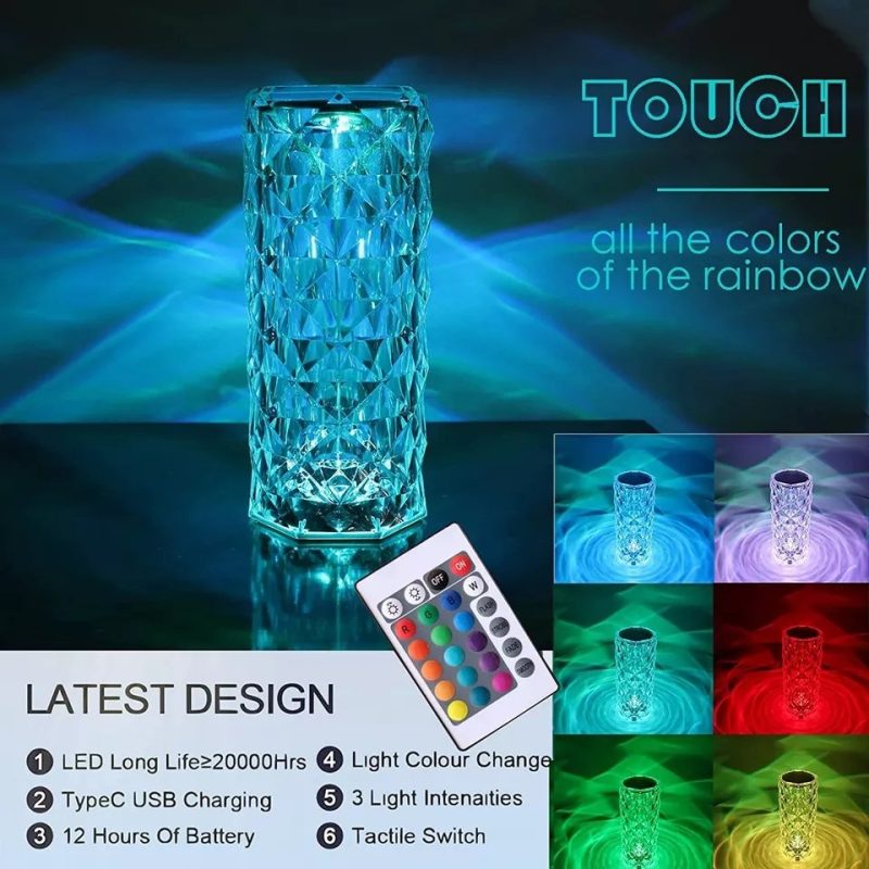 RGB Crystal Lamp - Shopivate.pk