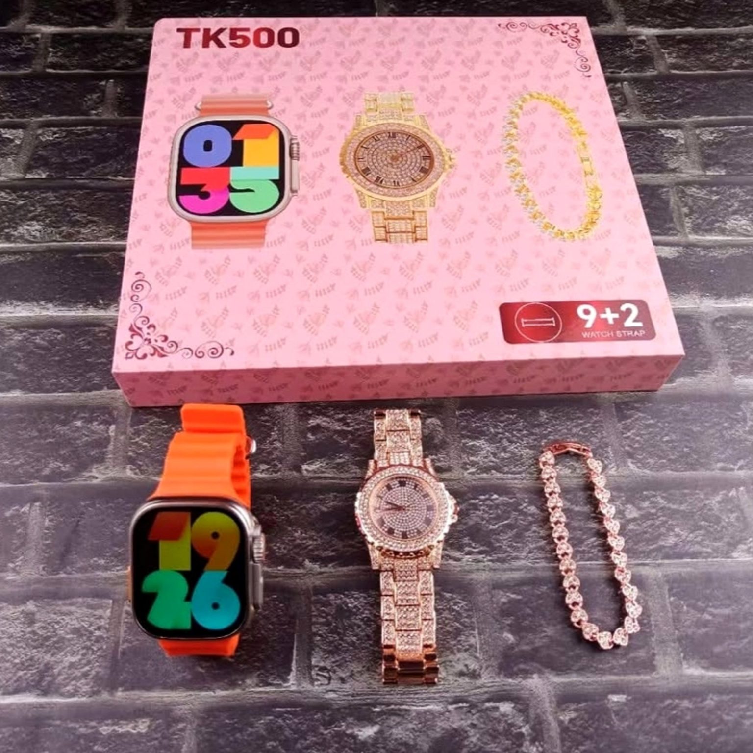 TK500 Couple Smartwatch Set - 11in1 - Shopivate.pk