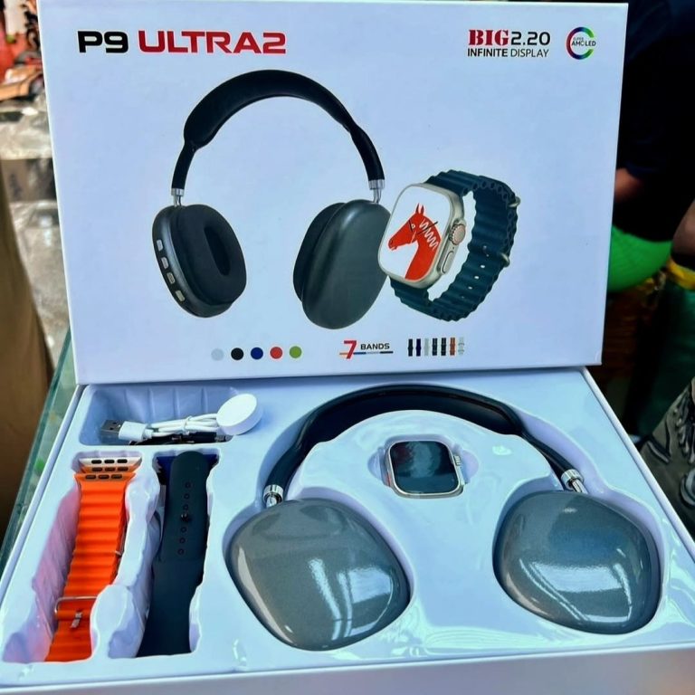 P9 Ultra 2 Headphones And Smartwatch - Pack of two - Shopivate.pk