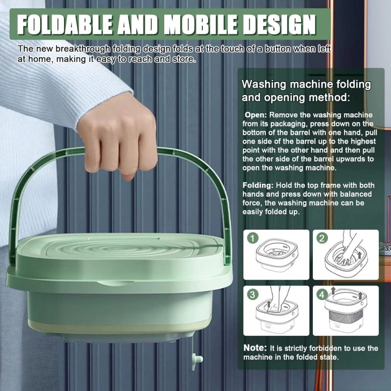 Foldable Electric Mini Washing Machine - Shopivate.pk